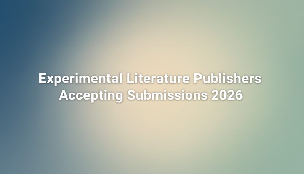 Experimental Literature Publishers Accepting Submissions 2026