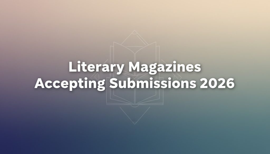 Literary Magazines Accepting Submissions 2026