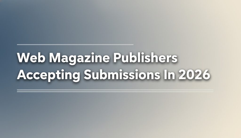 Web Magazine Publishers Accepting Submissions In 2026